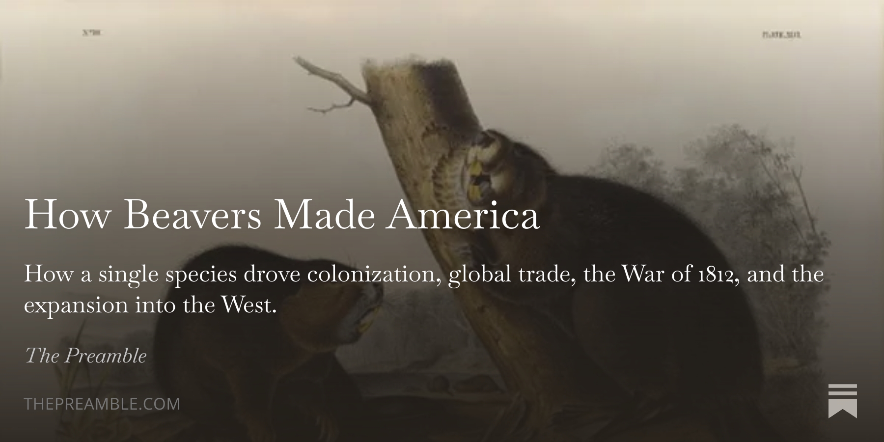 How Beavers Made America - by Sharon McMahon - The Preamble